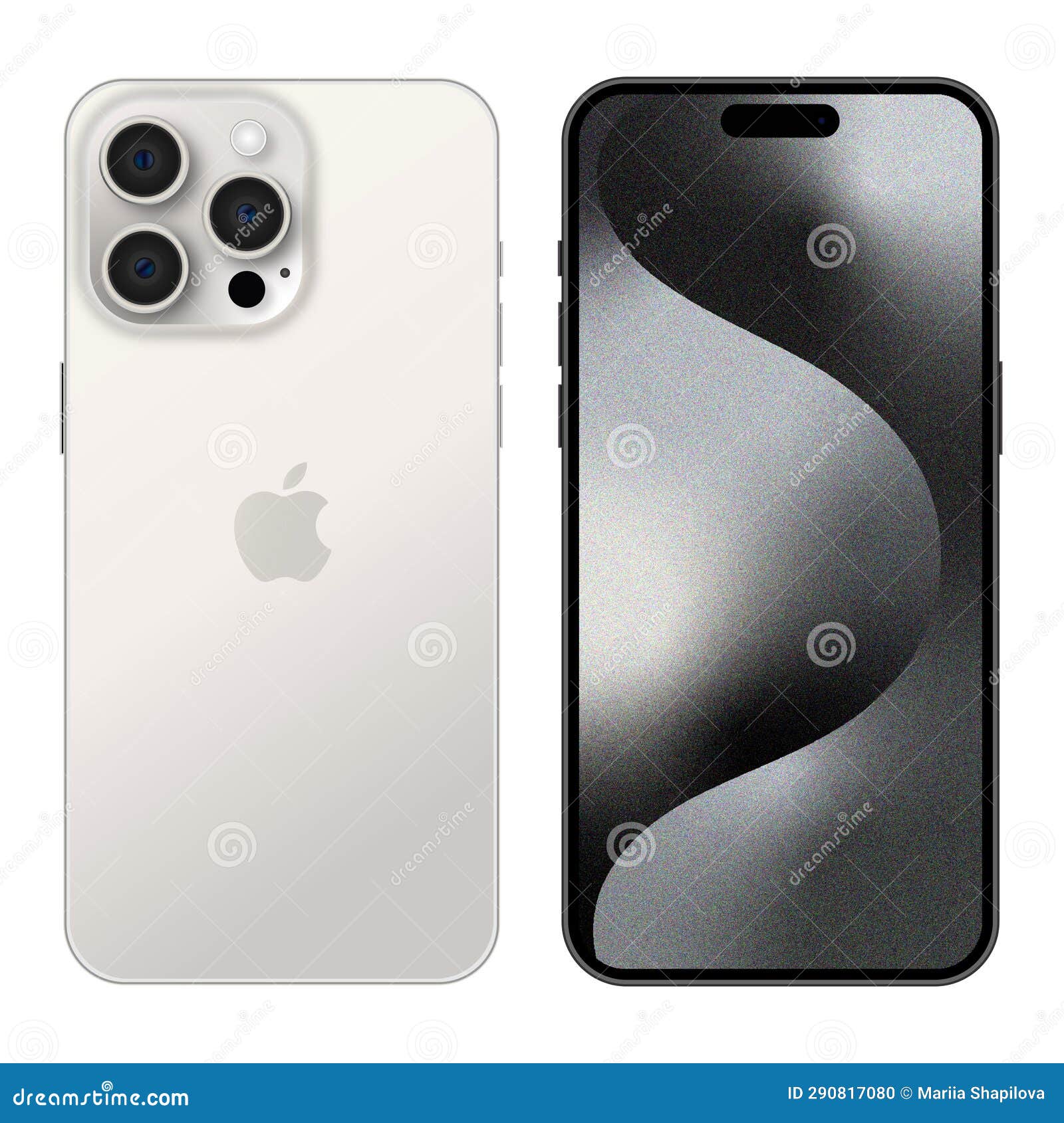 New IPhone 15 Pro White Titanium Smartphone Editorial Image ...