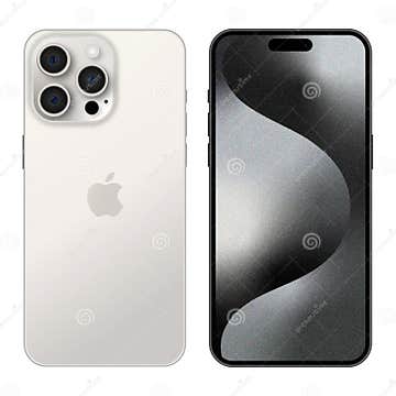 New IPhone 15 Pro White Titanium Smartphone Editorial Image ...