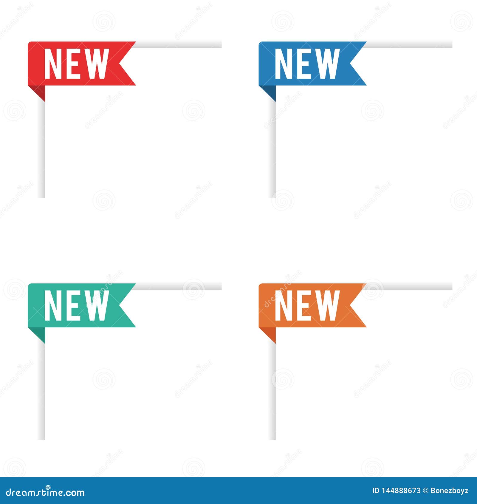 New Item Ribbon Tag Labels stock vector. Illustration of label - 144888673