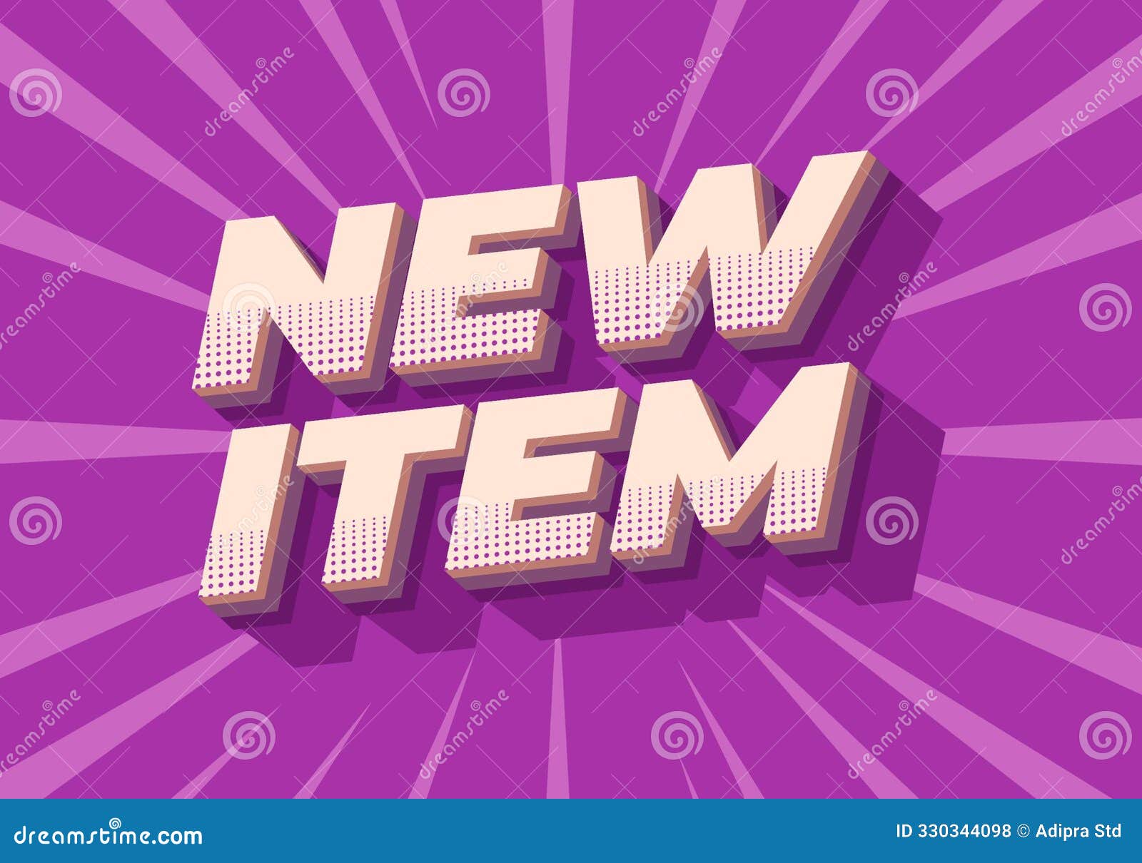 New Item. Text Effect in 3D Style for Print Ad Purpose Stock ...