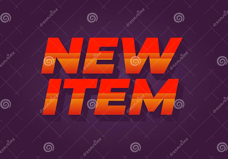 New Item. Text Effect in 3D Style for Print Ad Purpose Stock ...
