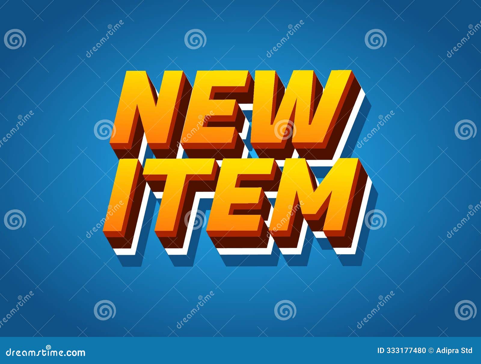 New Item. Text Effect in 3D Style for Print Ad Purpose Stock ...