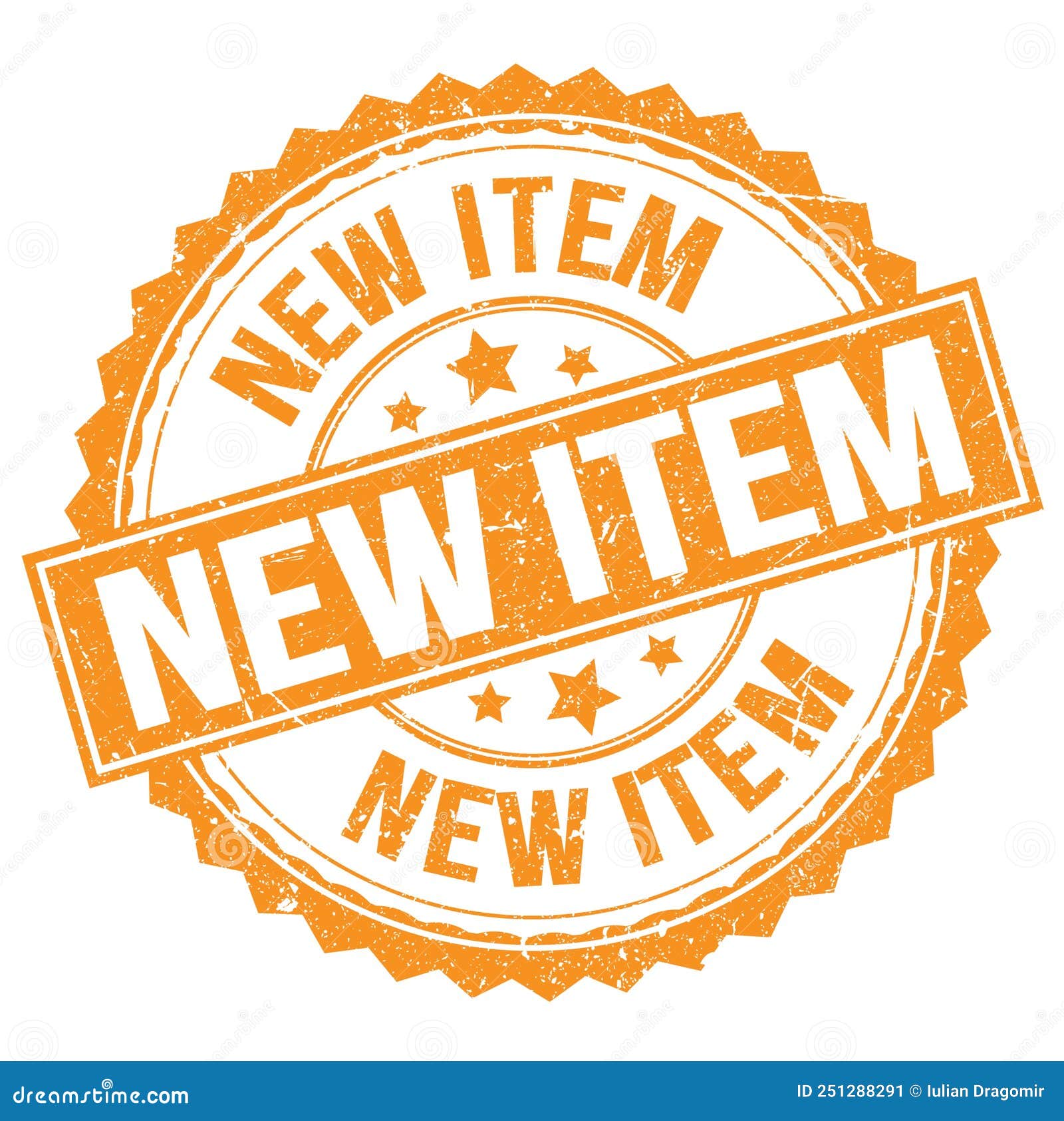 NEW ITEM Text on Orange Round Stamp Sign Stock Illustration ...