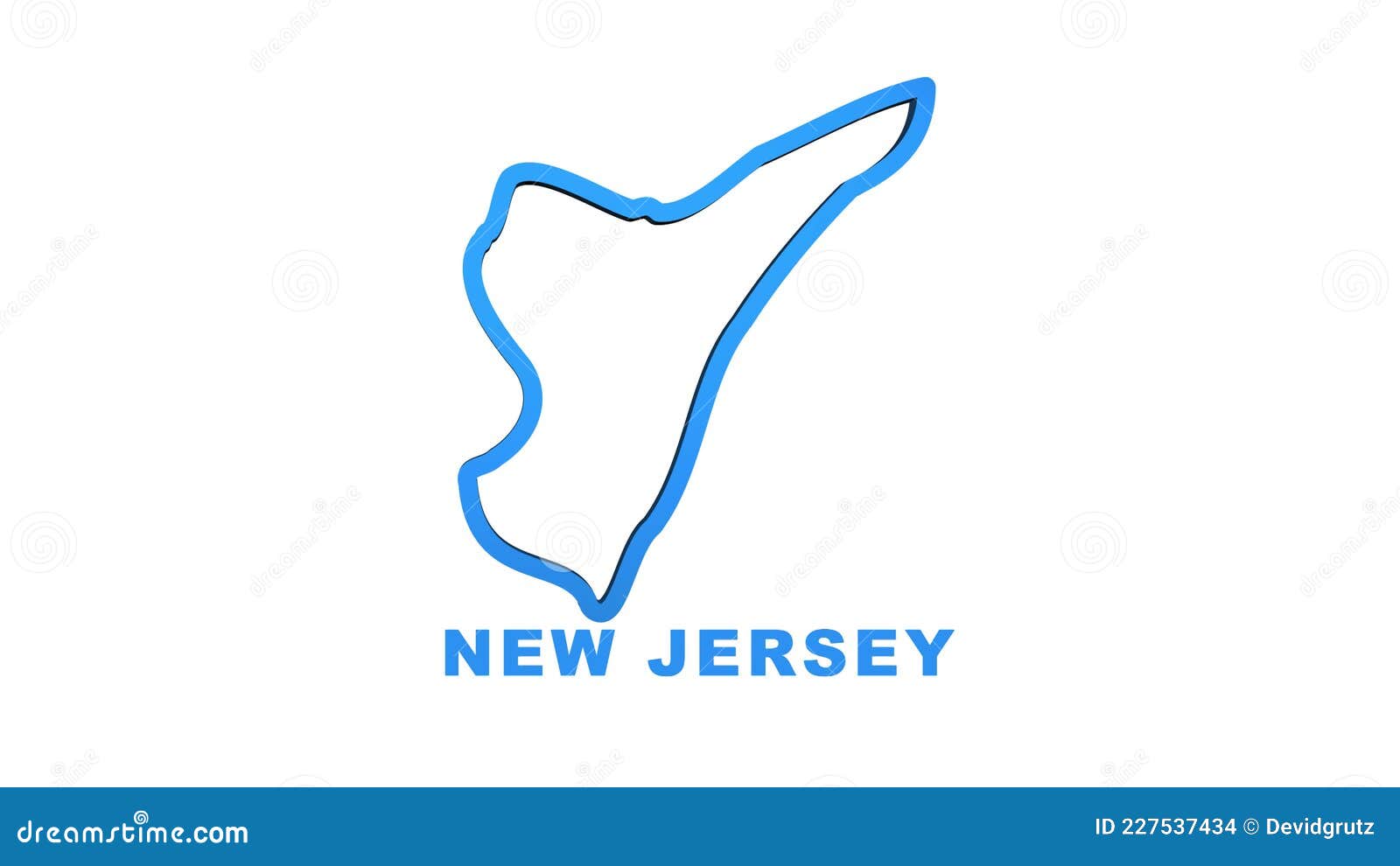 New Jersey State Map Outline Animation. Motion Graphics. Stock Footage ...