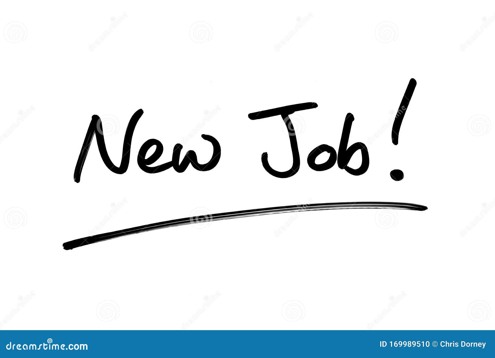 New Job stock illustration. Illustration of handwriting - 169989510