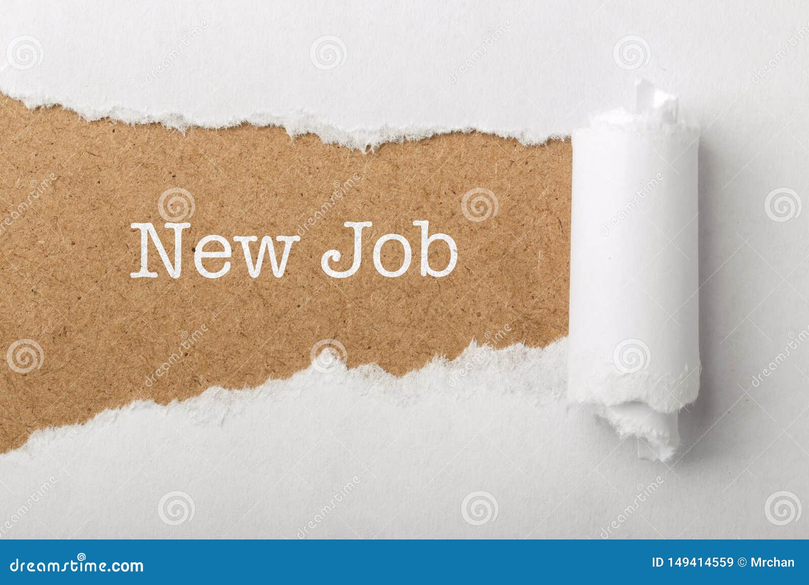 New Job Paper Tear stock image. Image of change, employee - 149414559