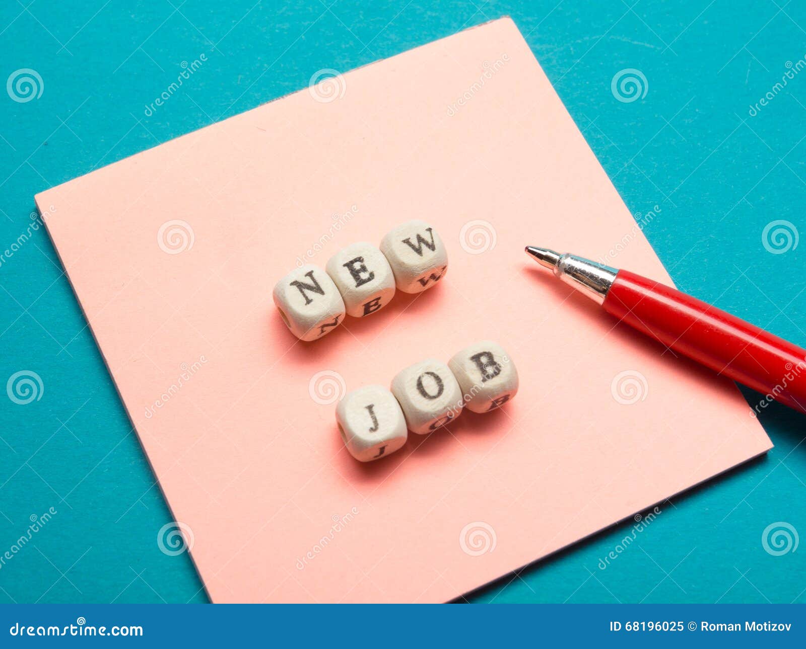 New JOB Text on a Wooden Cubes Stock Image - Image of banner, capacity ...