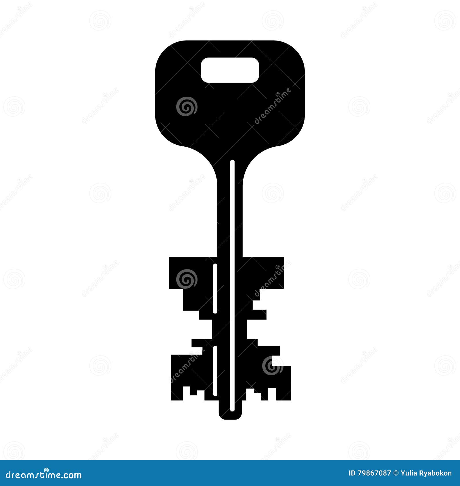 New key simple icon stock vector. Illustration of house - 79867087