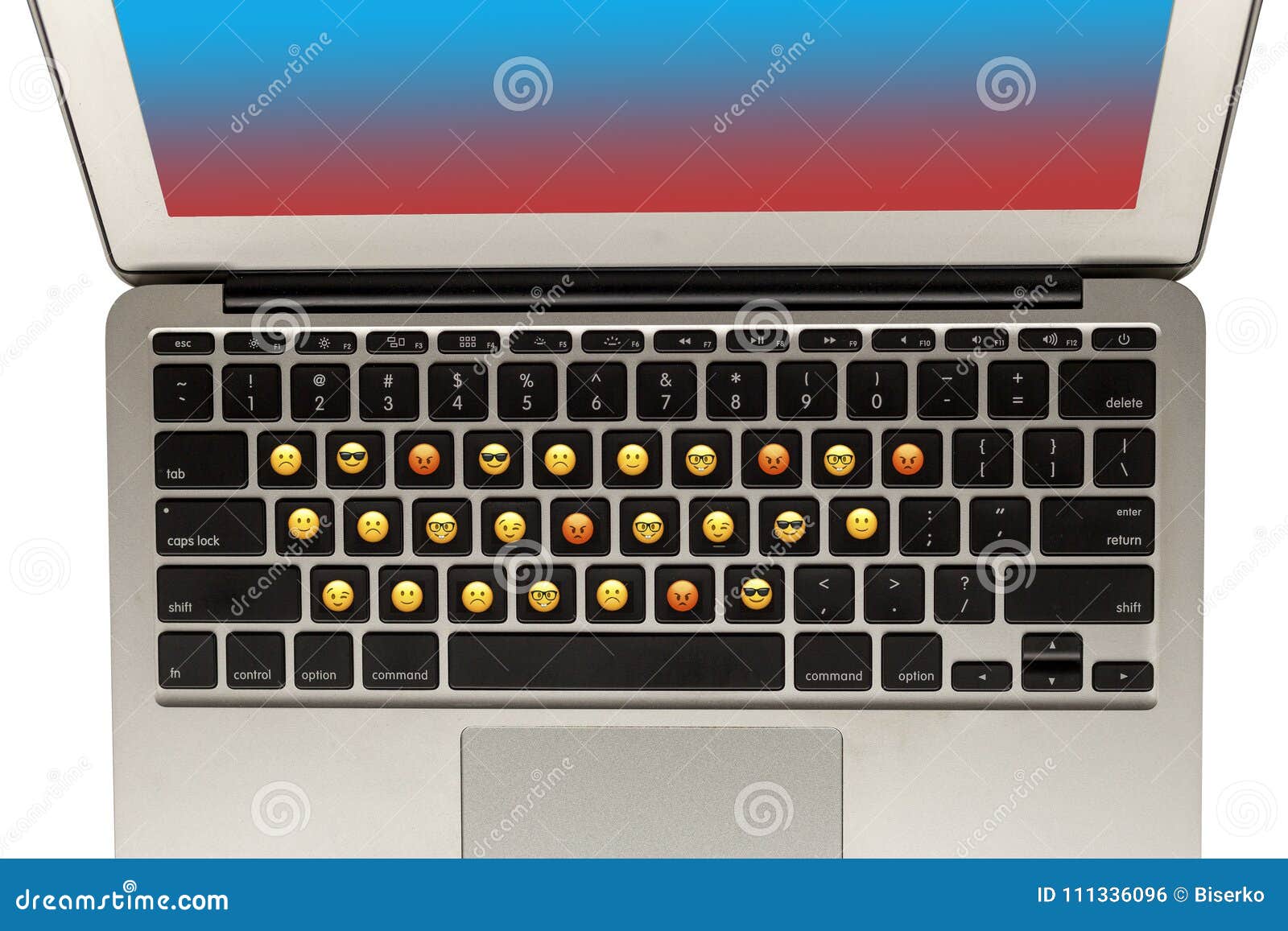 Funny Keyboard of the Notebook Stock Photo - Image of dark, detail ...