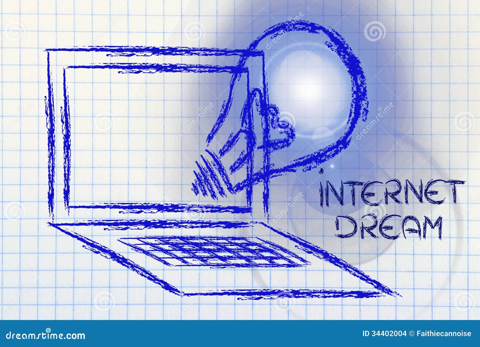 New Kind of Business, the Internet Dream Stock Photo - Image of compute ...
