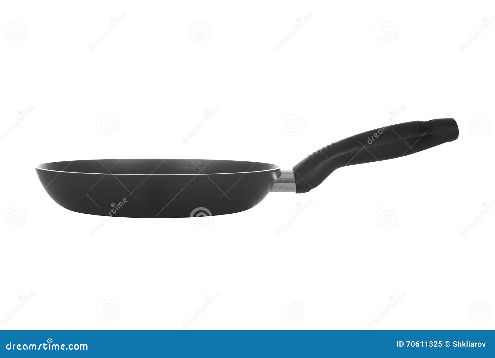 New Kitchen Pan on White Background Stock Image - Image of metal ...