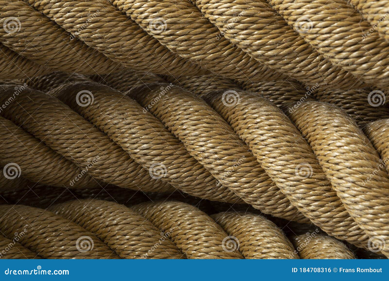 New knotted rope close up stock photo. Image of material - 184708316