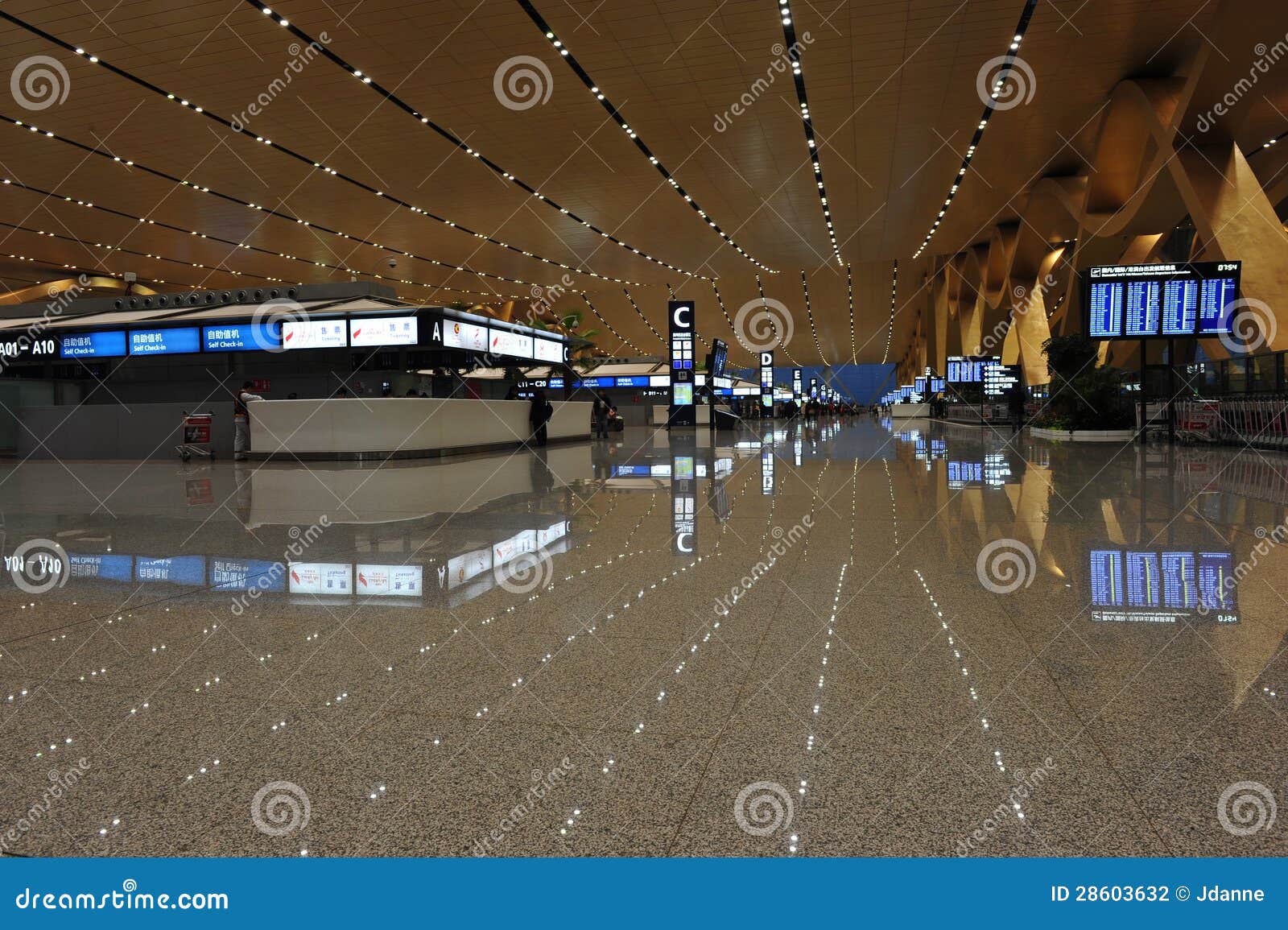 New Kunming Airport, Departure Hall Editorial Photography - Image of ...