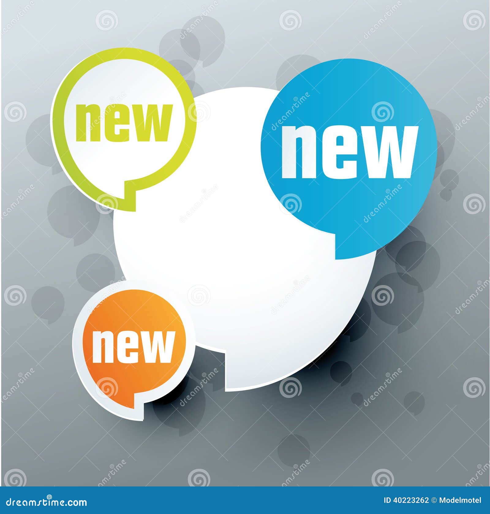 New Label, Green, Blue, Orange Stock Illustration - Illustration of ...