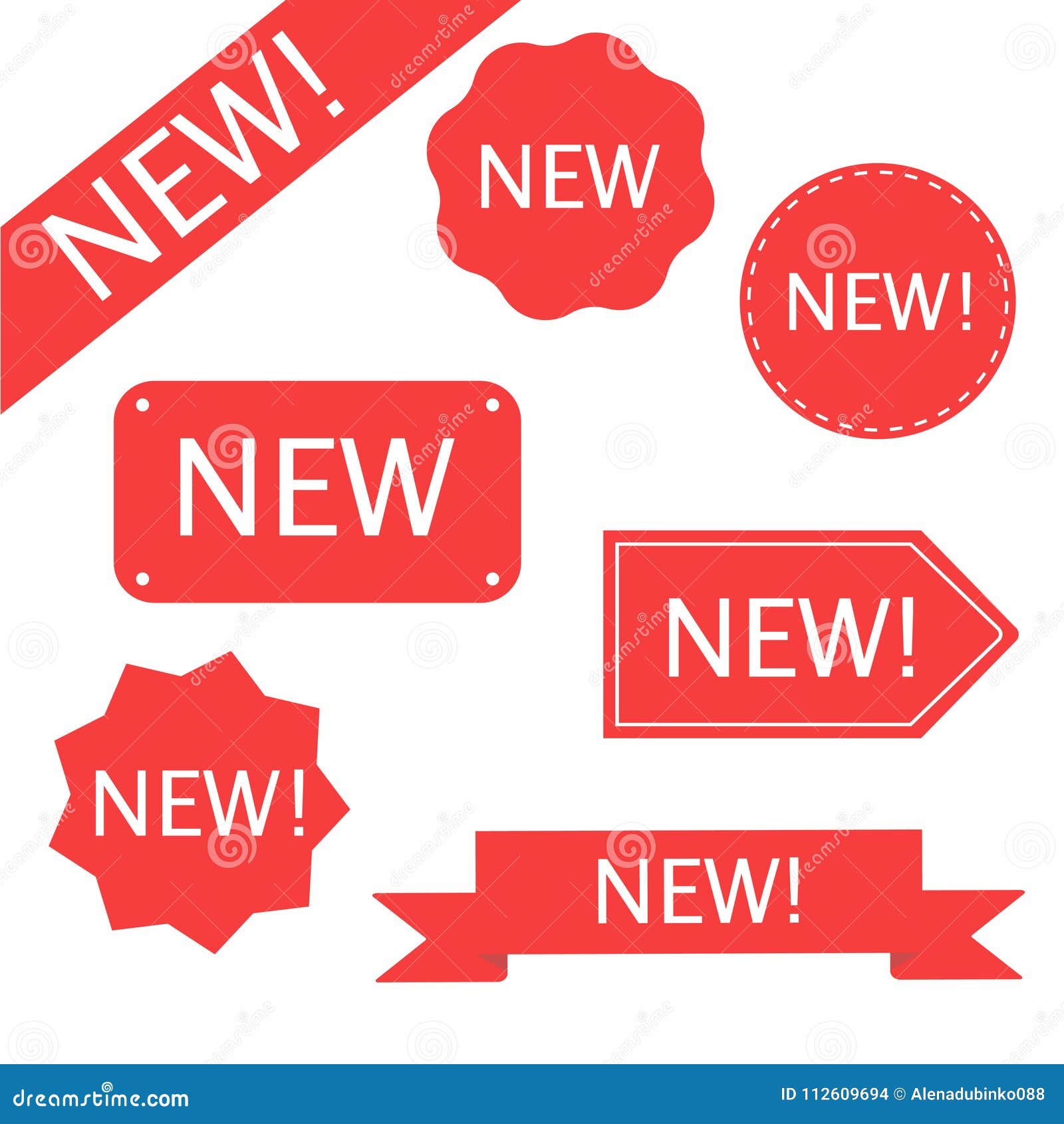 New Label, Icon. Set of Sticker Stock Vector - Illustration of ...