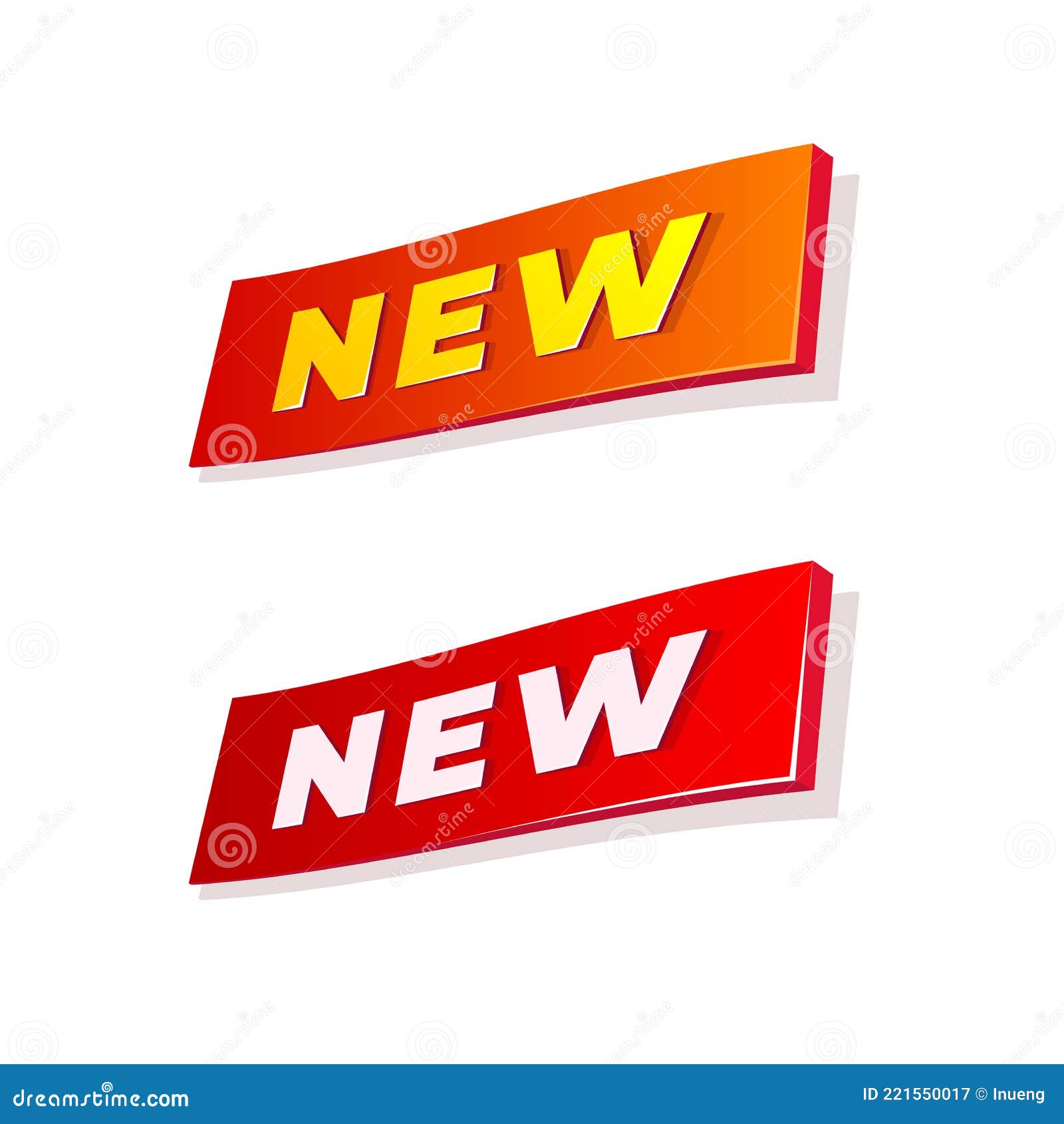 New Label Isolated on White Background. Stock Vector - Illustration of ...