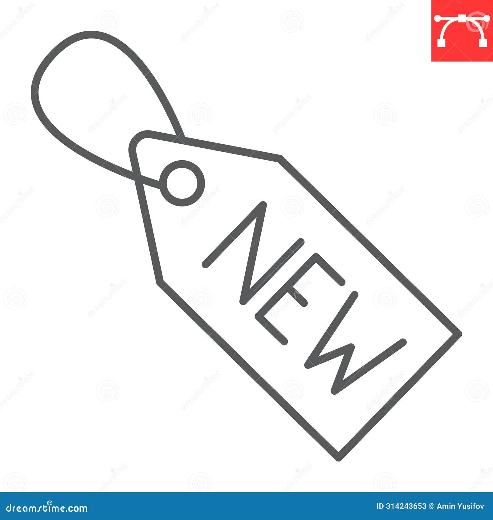 New label line icon stock vector. Illustration of editable - 314243653