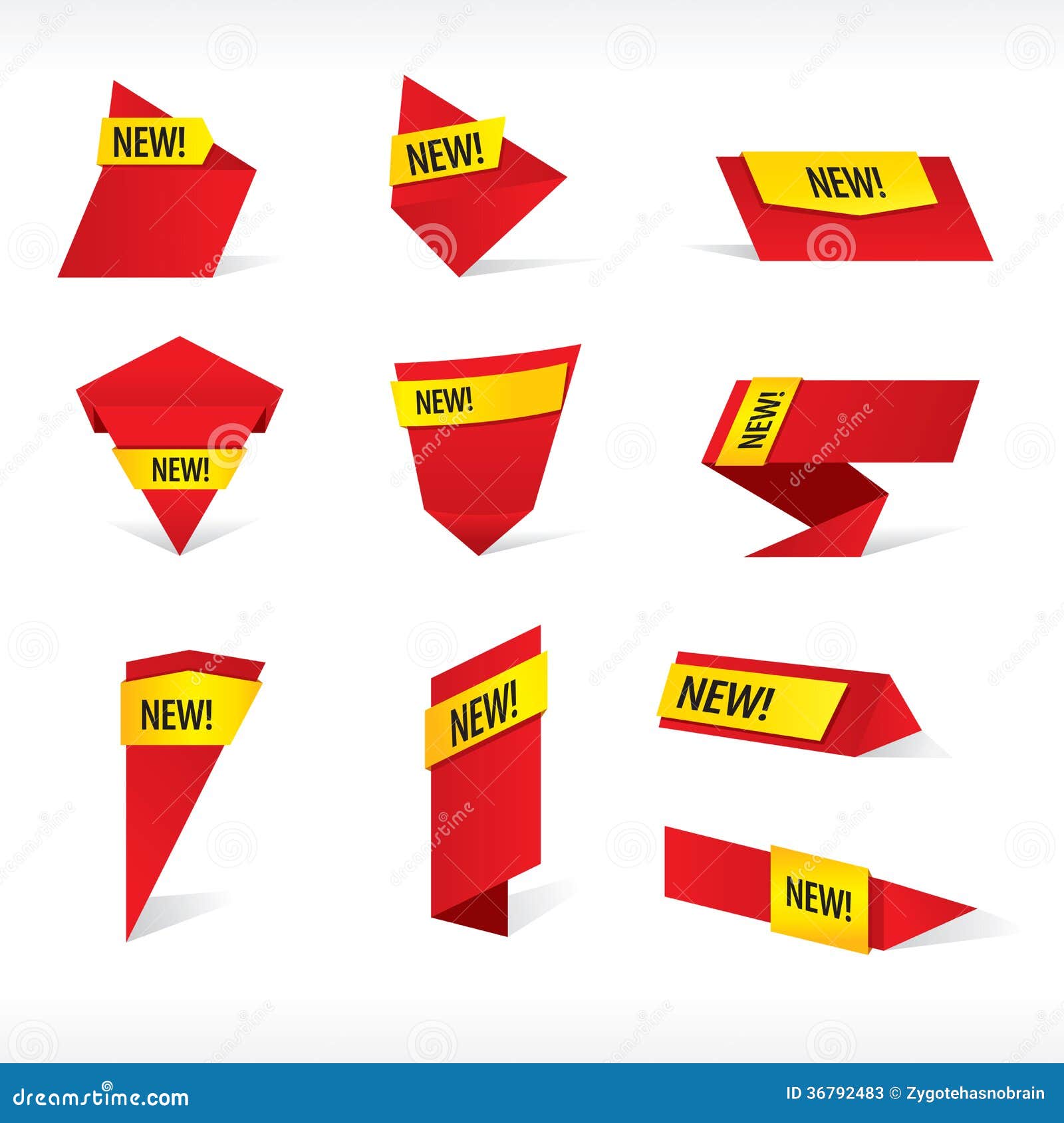 10 New Label. stock vector. Illustration of banner, paper - 36792483