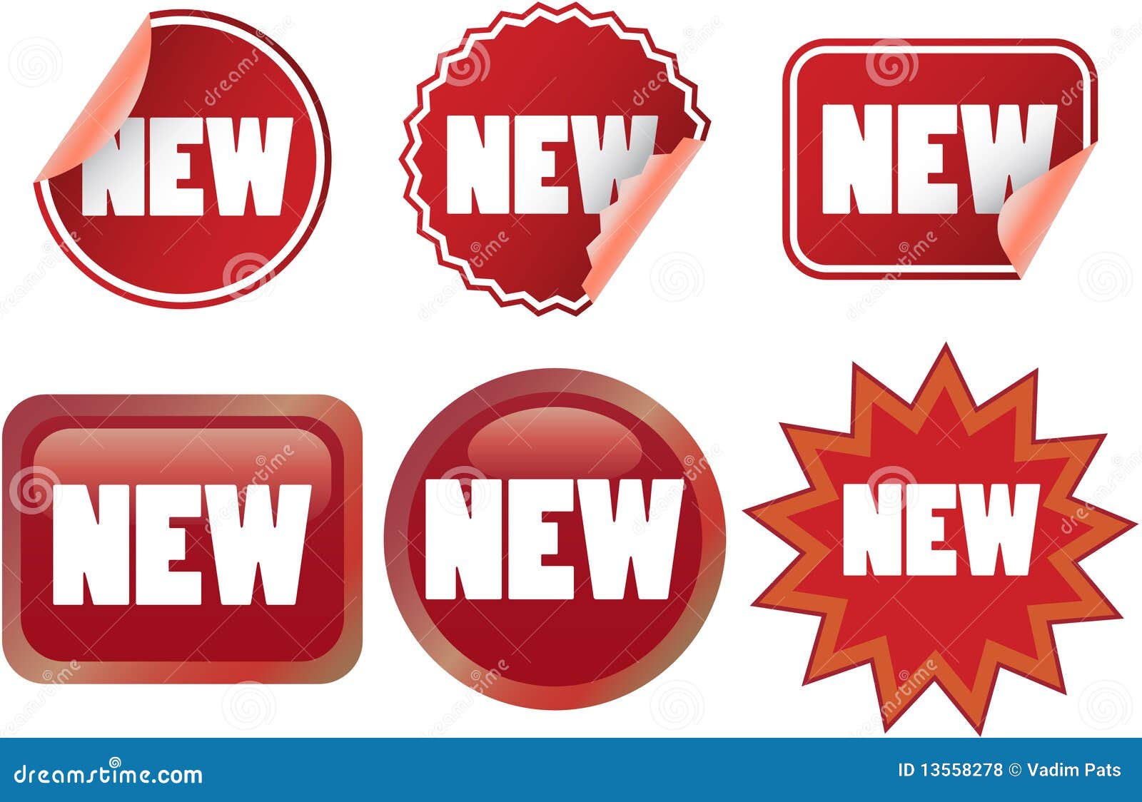 New labels stock vector. Illustration of advertising - 13558278