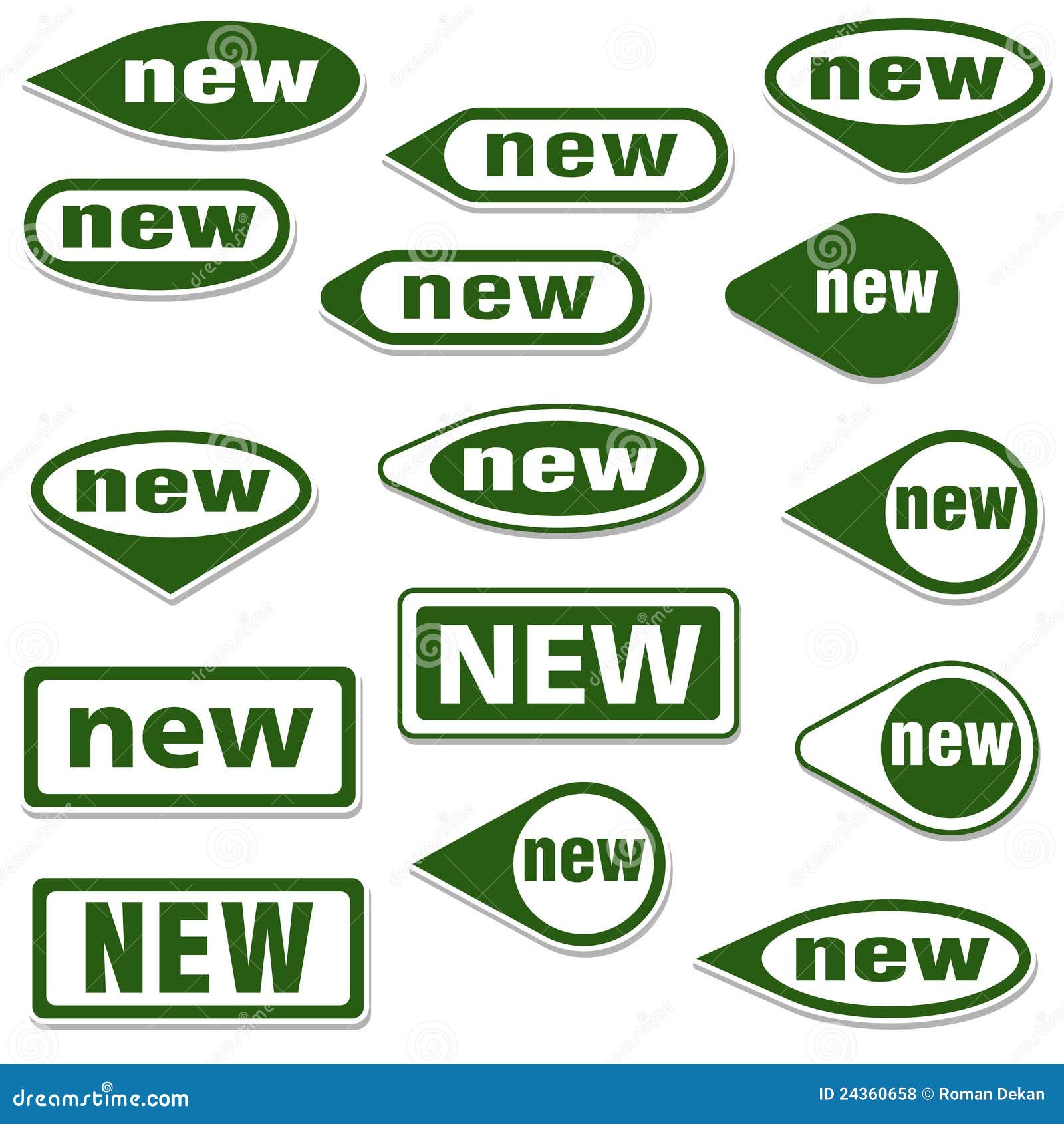 New Labels stock vector. Illustration of text, collection - 24360658