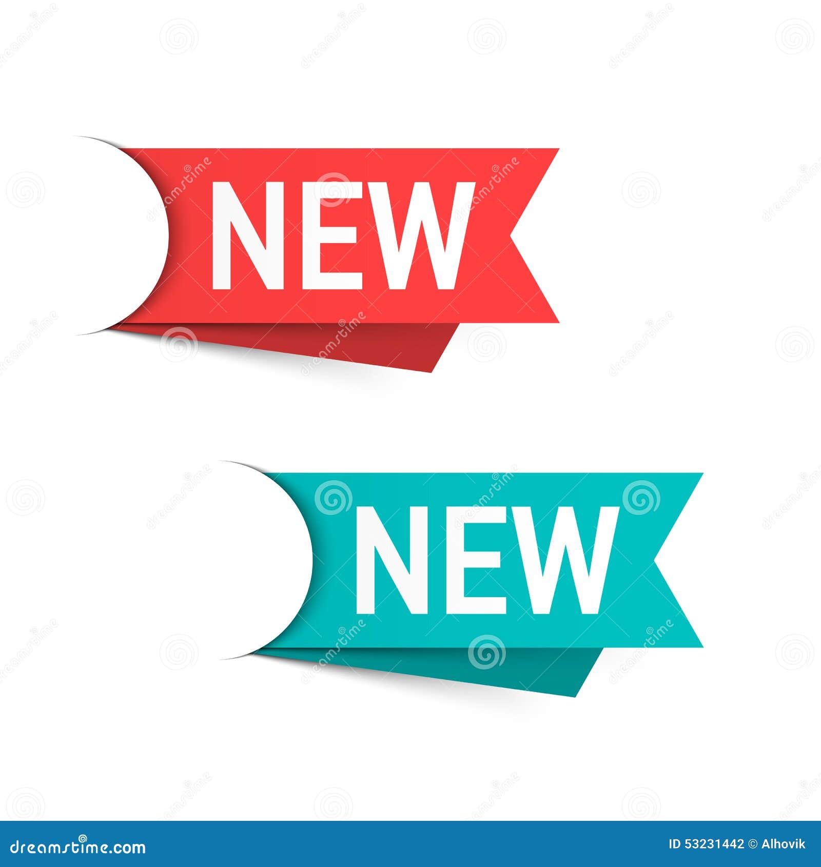 New labels stock vector. Illustration of note, shiny - 53231442