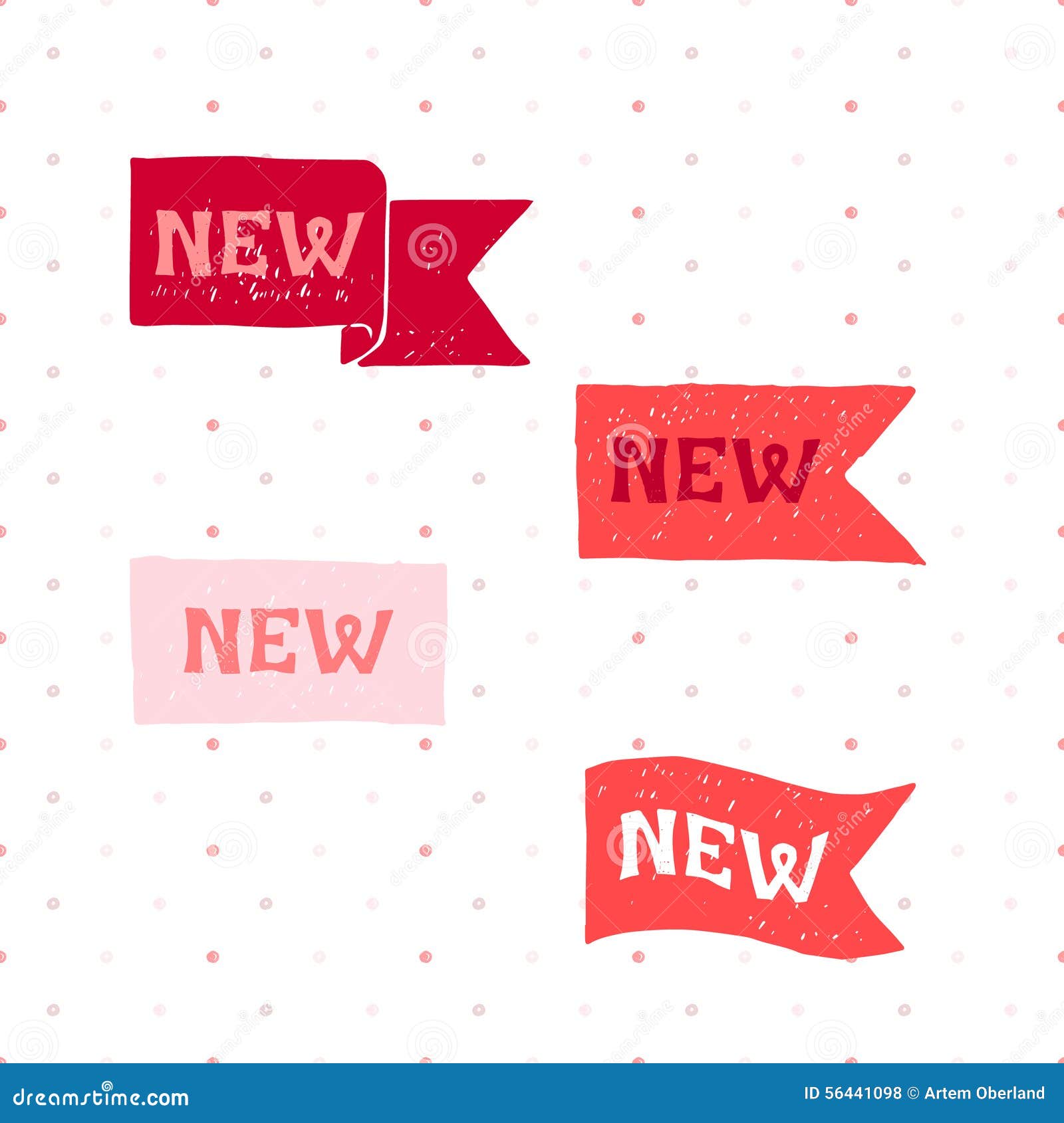 New Labels. Illustration on White Background. Stock Illustration ...