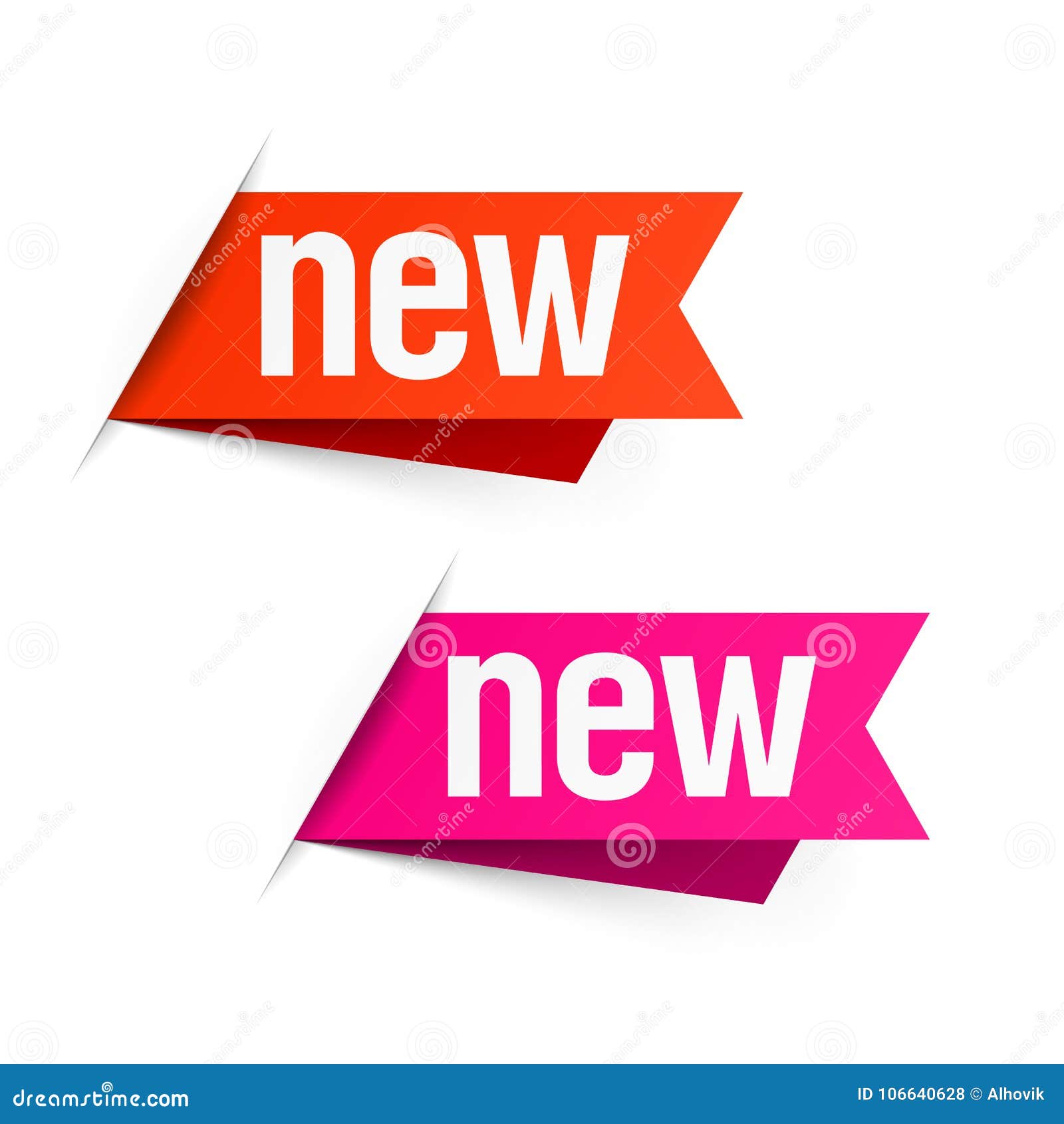 New labels stock vector. Illustration of banner, advertisement - 106640628