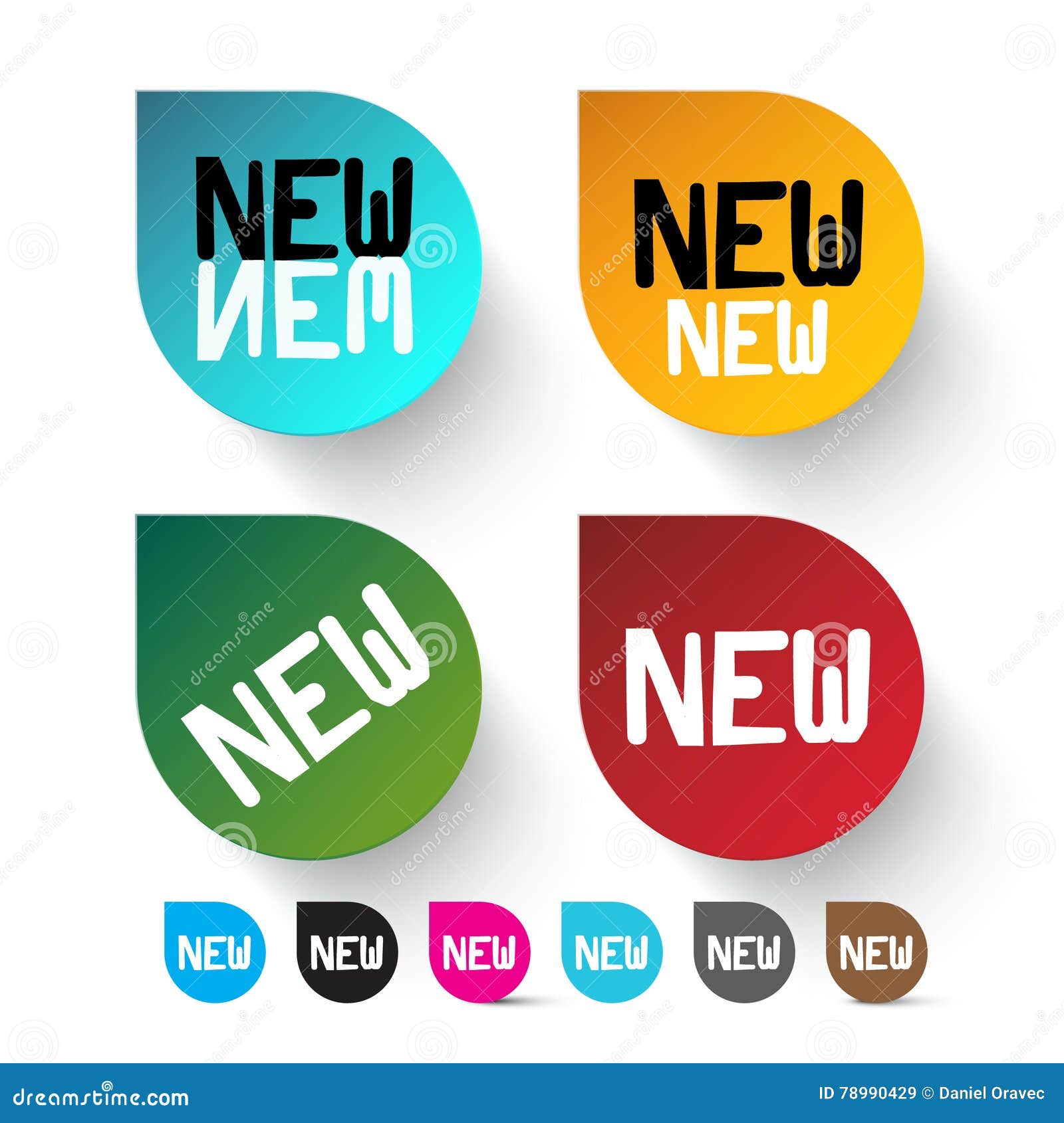 New Labels Set stock vector. Illustration of green, modern - 78990429