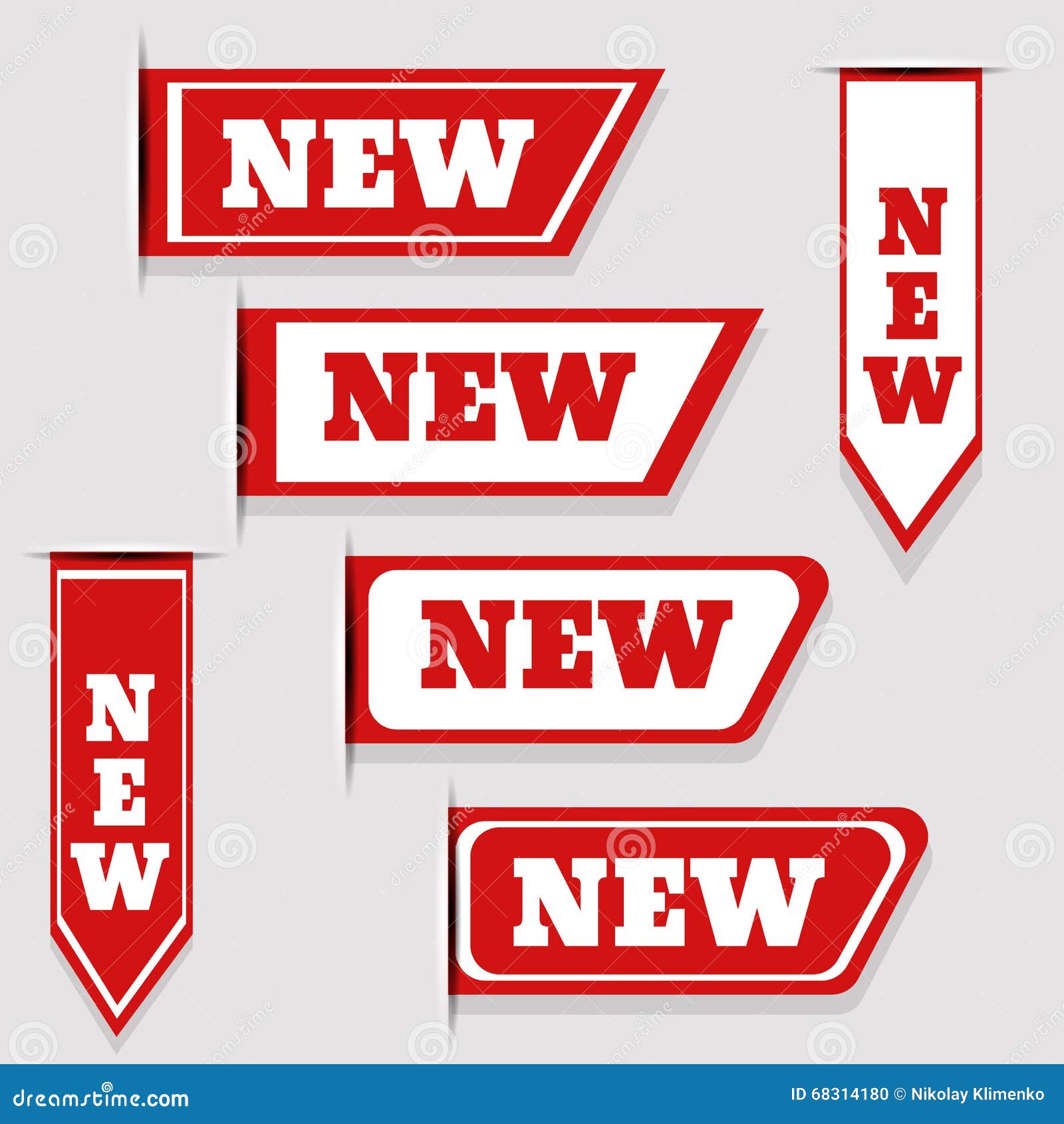 New Labels Set Eps 10 Illustration Stock Vector - Illustration of ...