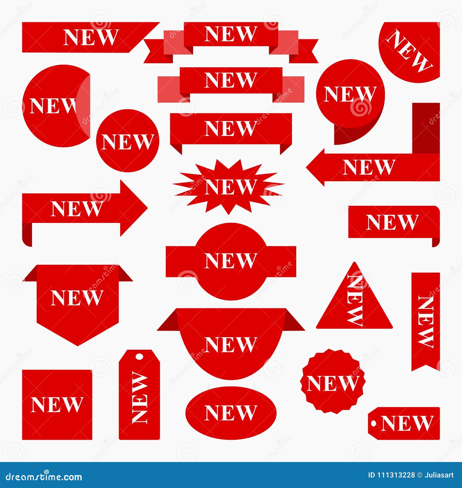 New labels and sticker set stock illustration. Illustration of accent ...