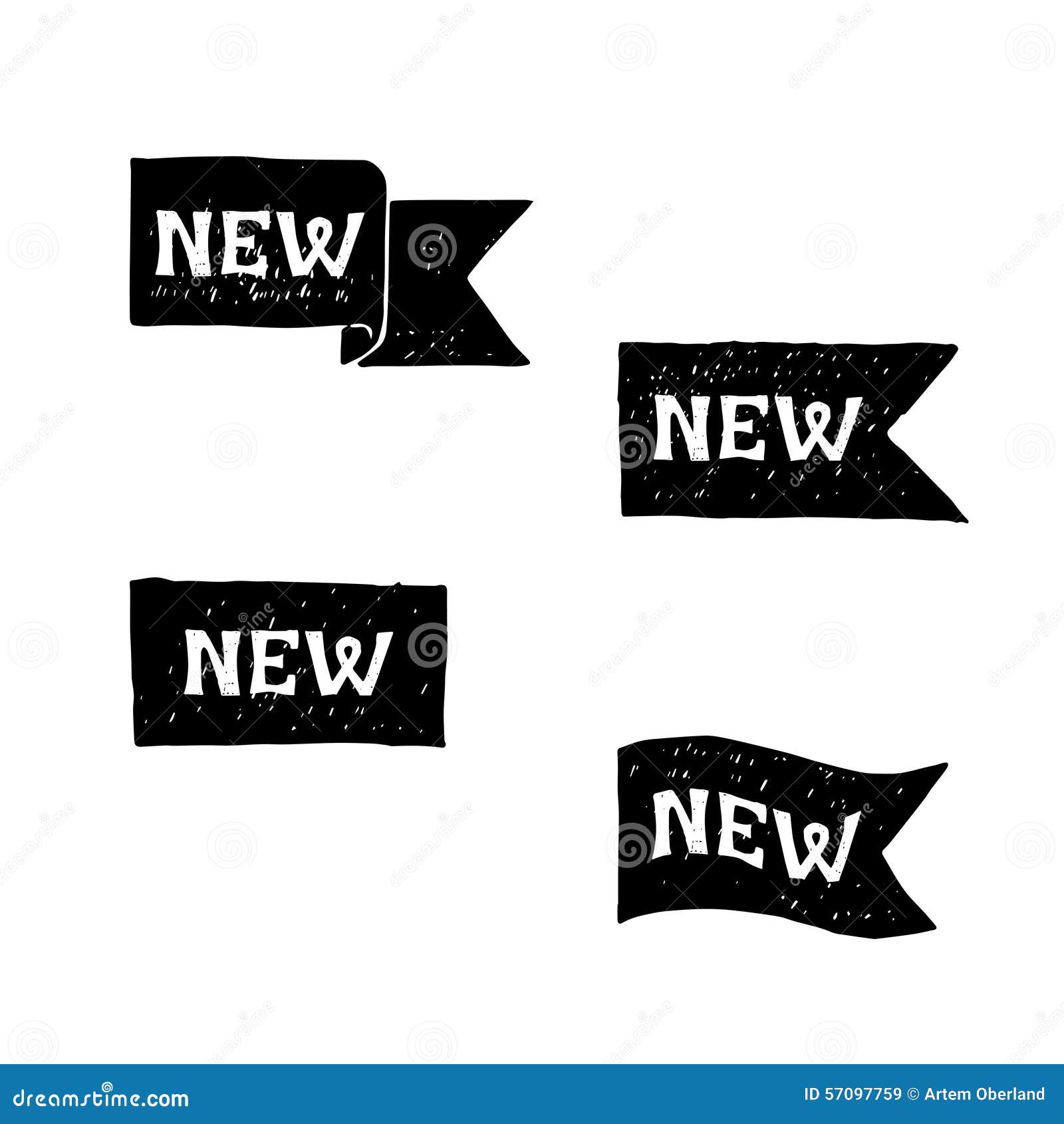 New Labels. Vector Illustration. Stock Illustration - Illustration of ...