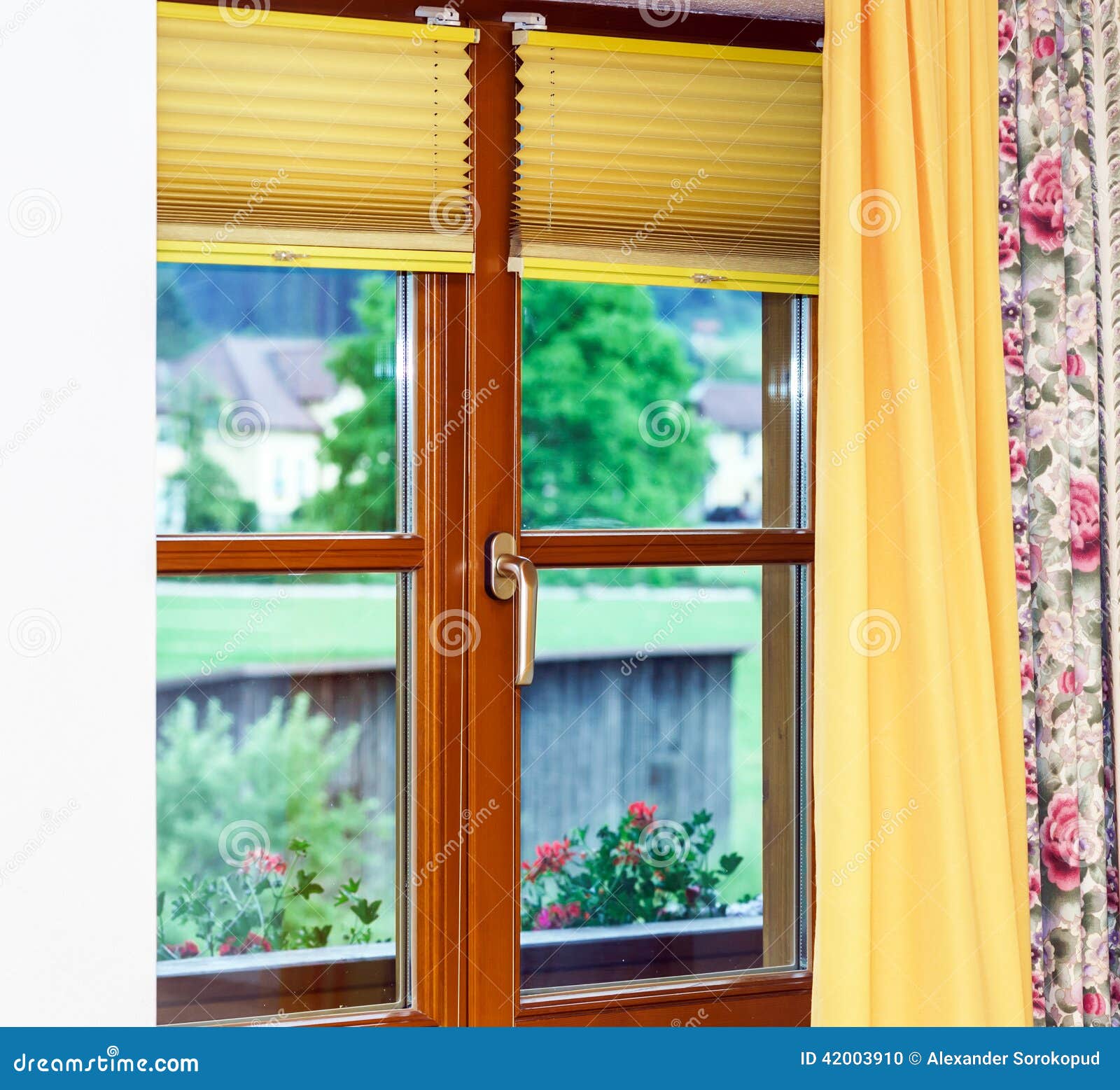 New Laminated Brown Window Inside View Stock Photo - Image of ...