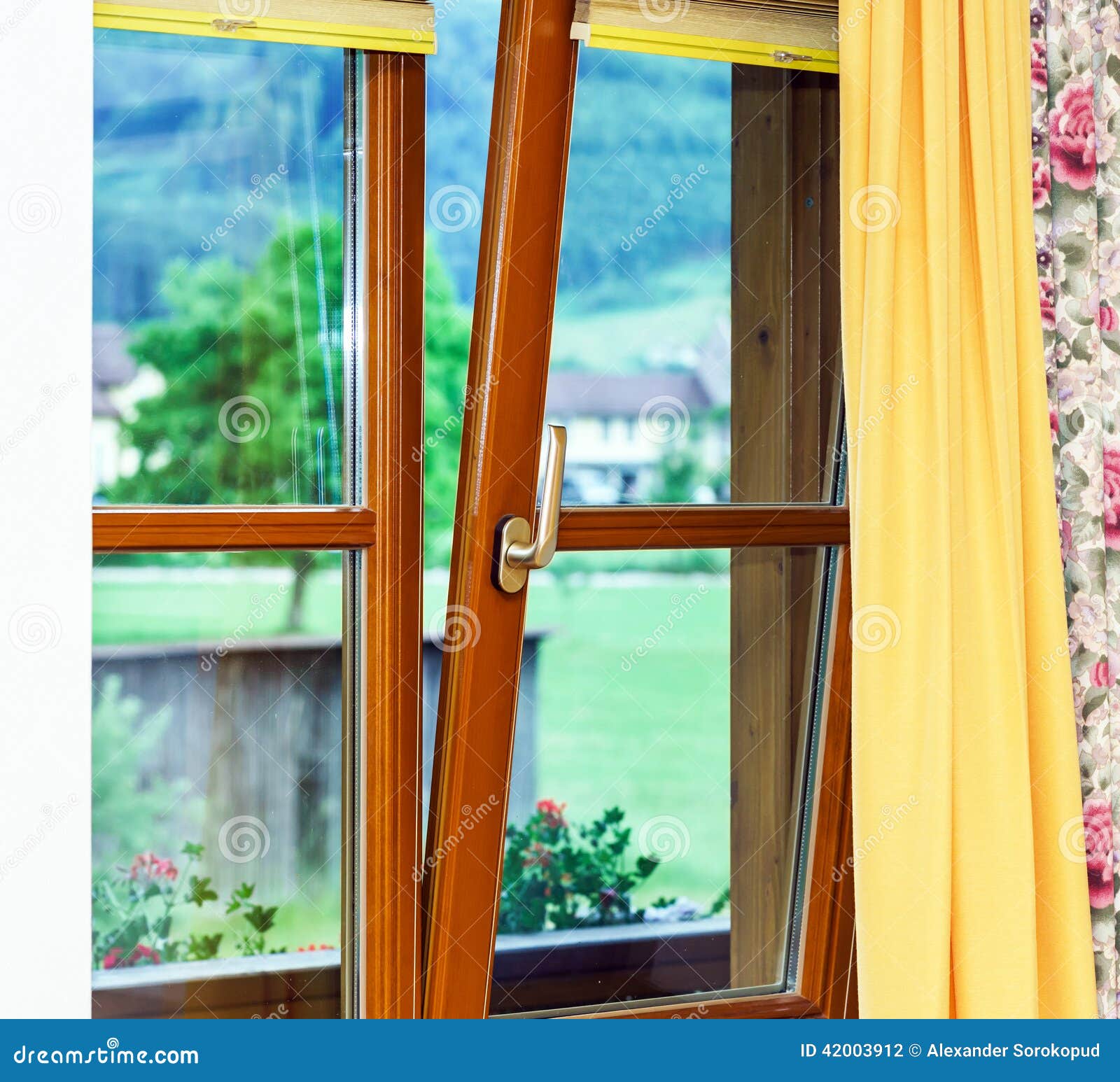 New Laminated Brown Window Inside View Stock Photo - Image of cosiness ...