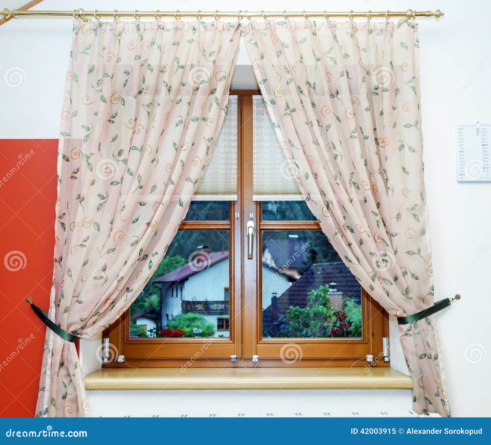 New Laminated Brown Window Inside View Stock Image - Image of decor ...