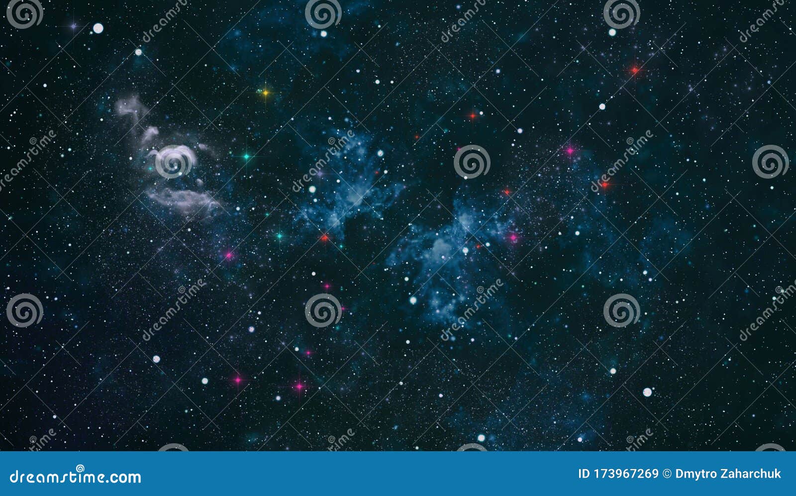 New Large Panoramic Looking into Deep Space. Dark Night Sky Full of ...