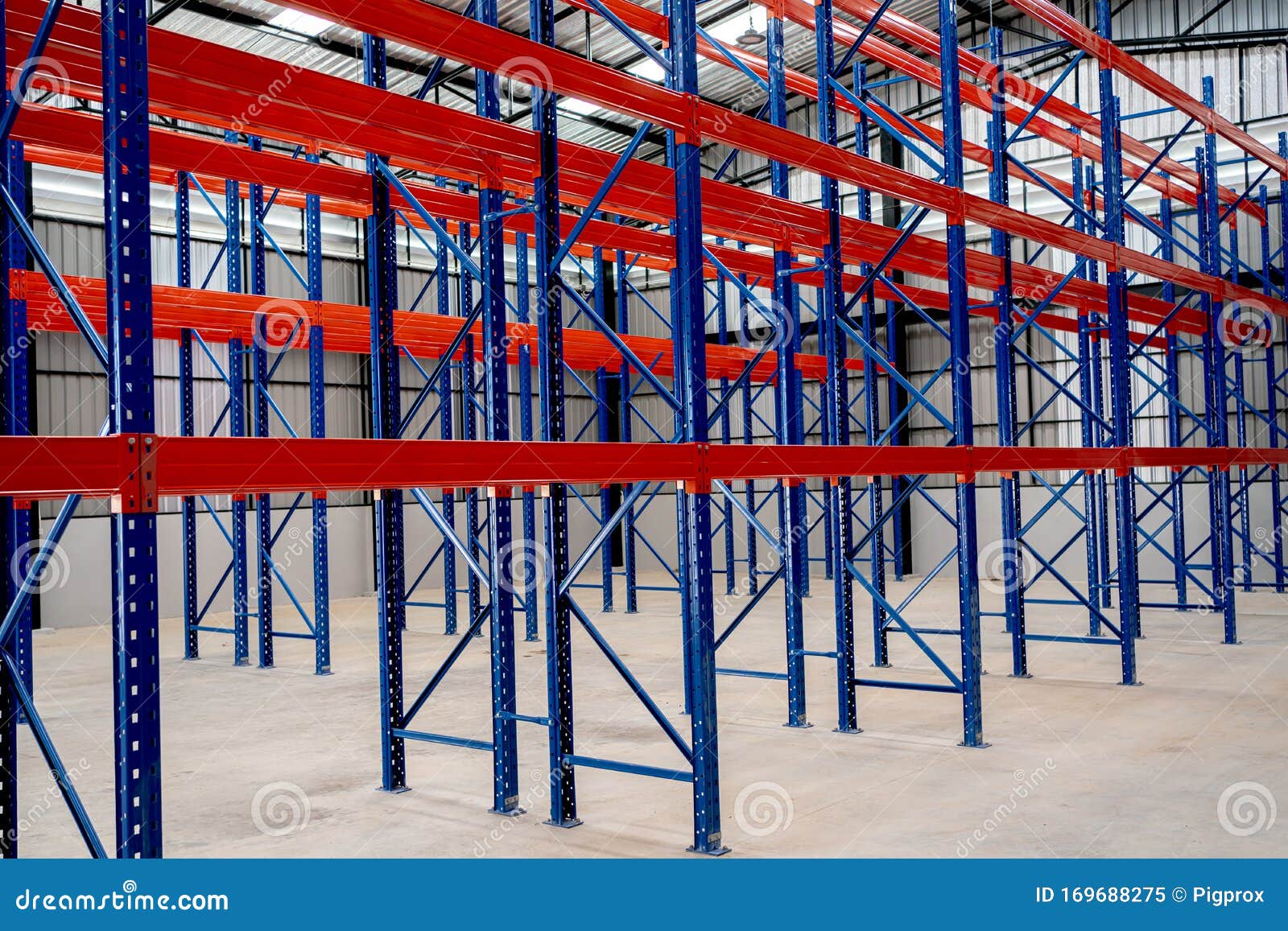 New Large Scale Distribution Warehouse with High Empty Shelves Stock ...