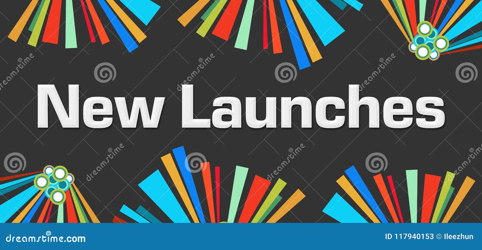 New Launches Dark Colorful Elements Background Stock Illustration ...