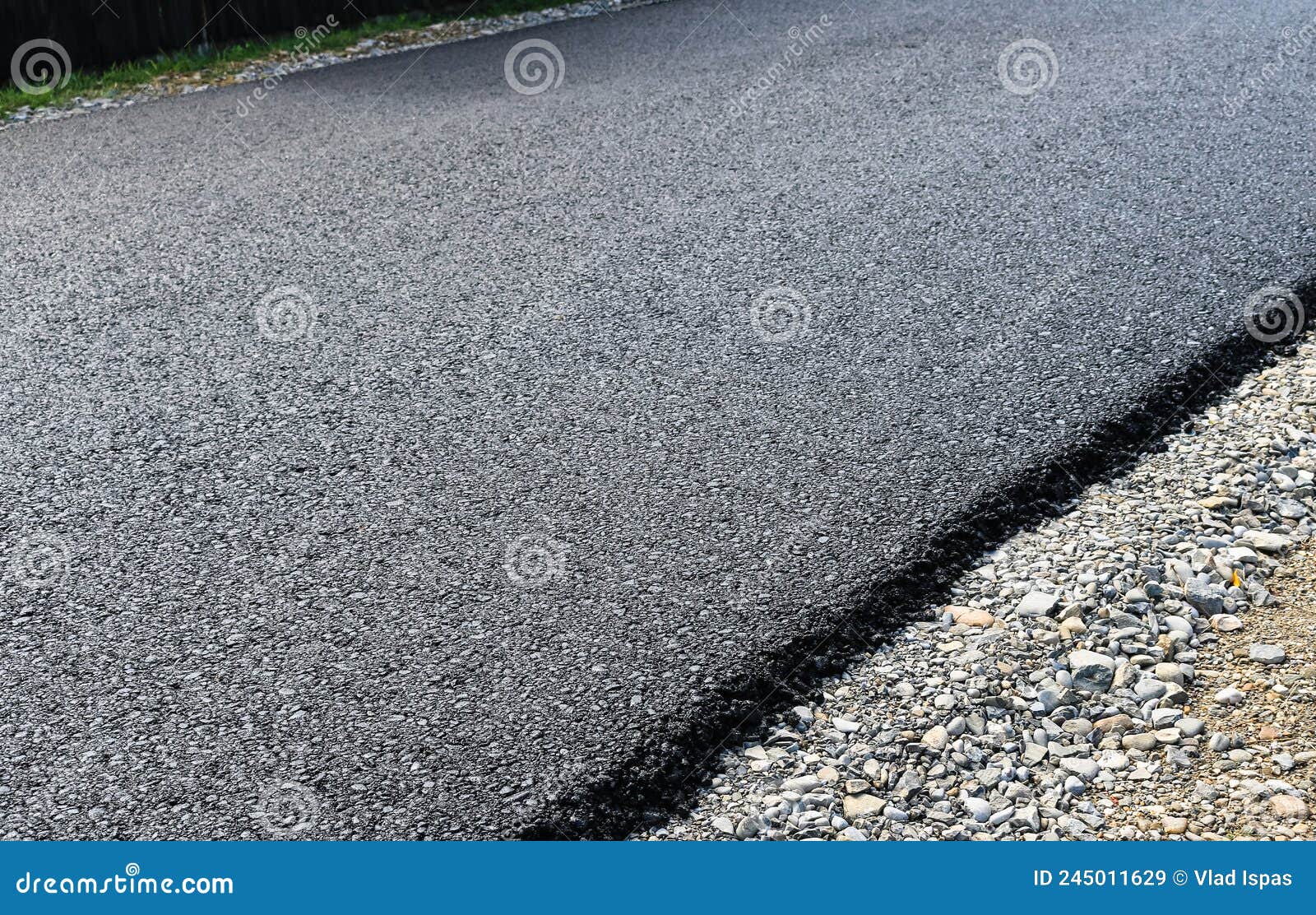 New Layer of Asphalt Road Under Construction Stock Image - Image of ...