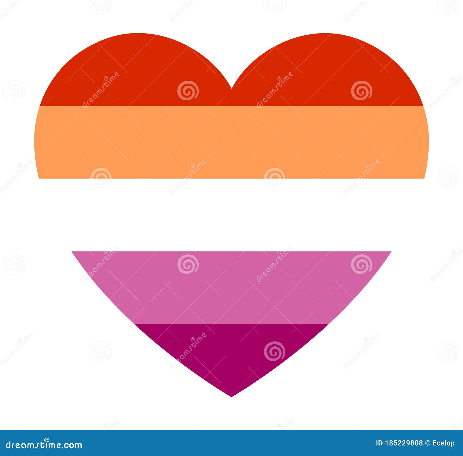 New Lesbian Pride Flag Stock Vector Illustration Of Female 185229808