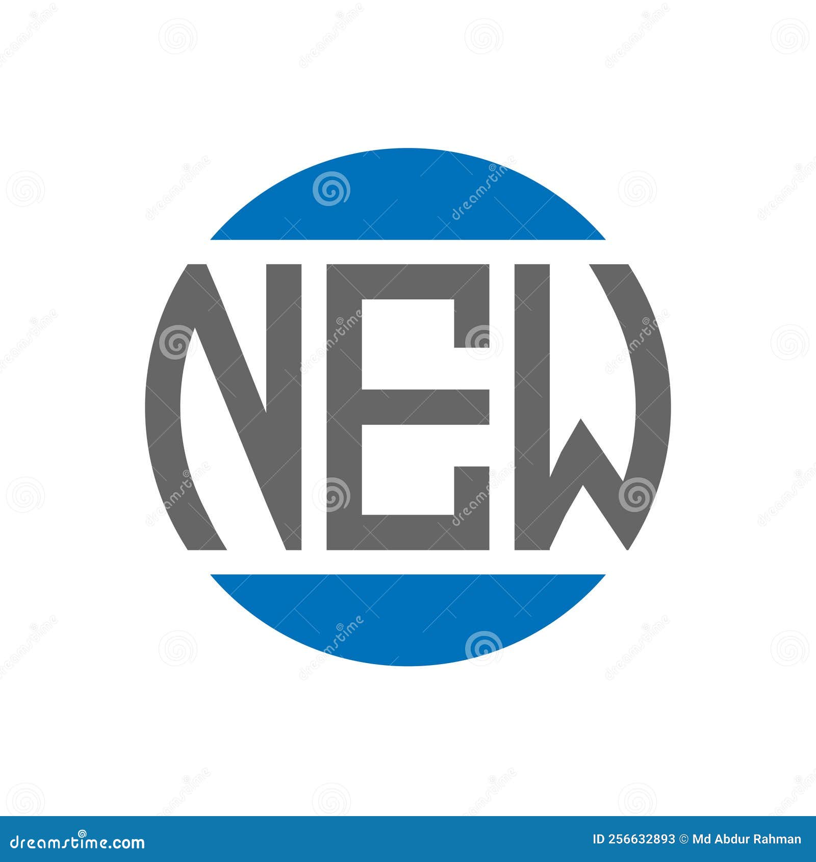 NEW Letter Logo Design on White Background. NEW Creative Initials ...