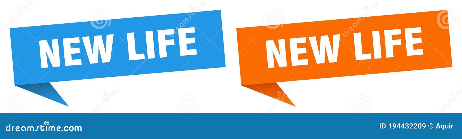 New Life Banner. New Life Speech Bubble Label Set Stock Vector ...