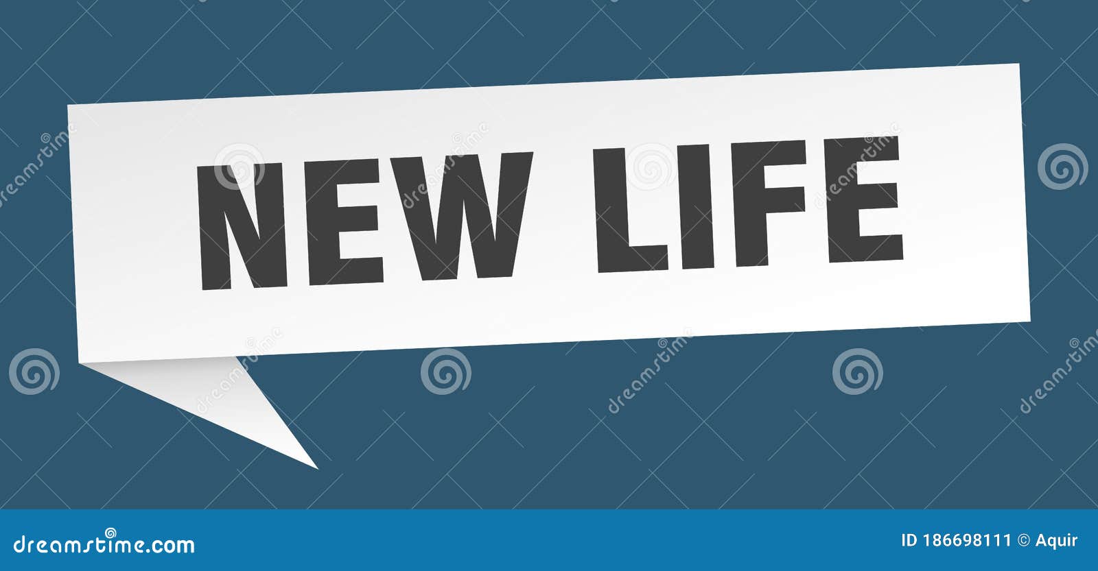 New Life Banner. New Life Speech Bubble Stock Vector - Illustration of ...