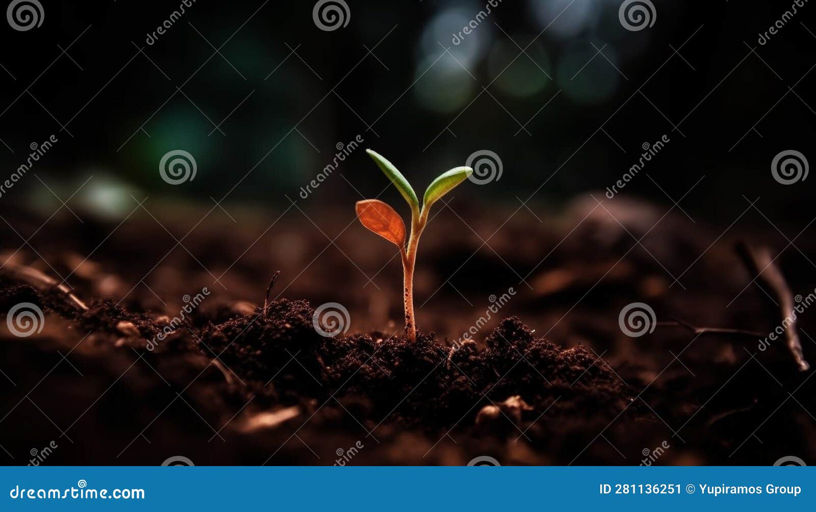 New Life Begins As Sapling Grows, Fragile Beauty in Nature Generated by ...