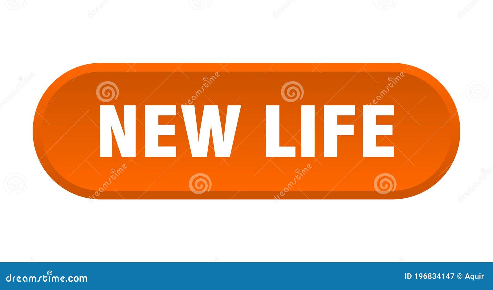 New Life Button. Rounded Sign on White Background Stock Vector ...