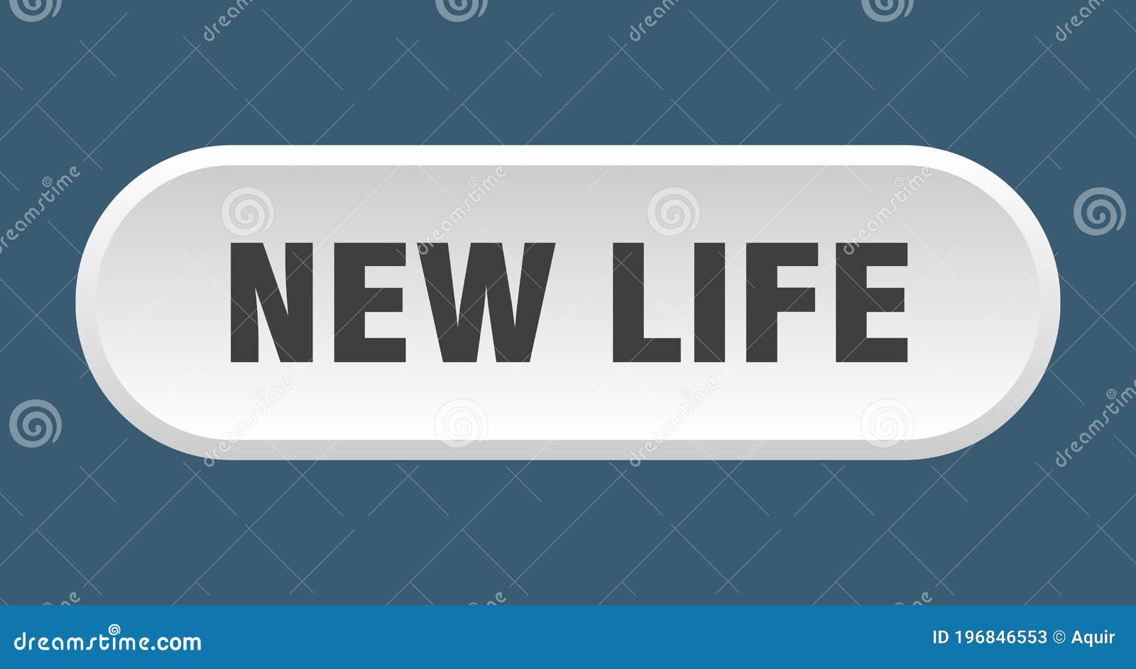 New Life Button. Rounded Sign on White Background Stock Vector ...