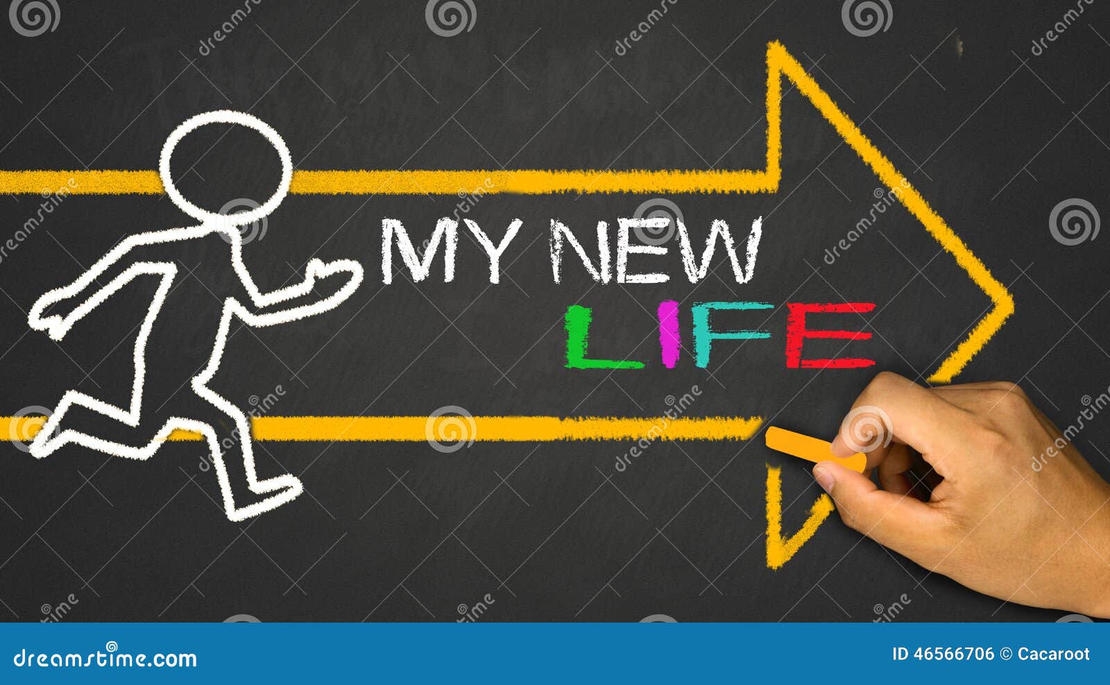 New life concept stock photo. Image of dream, blackboard - 46566706