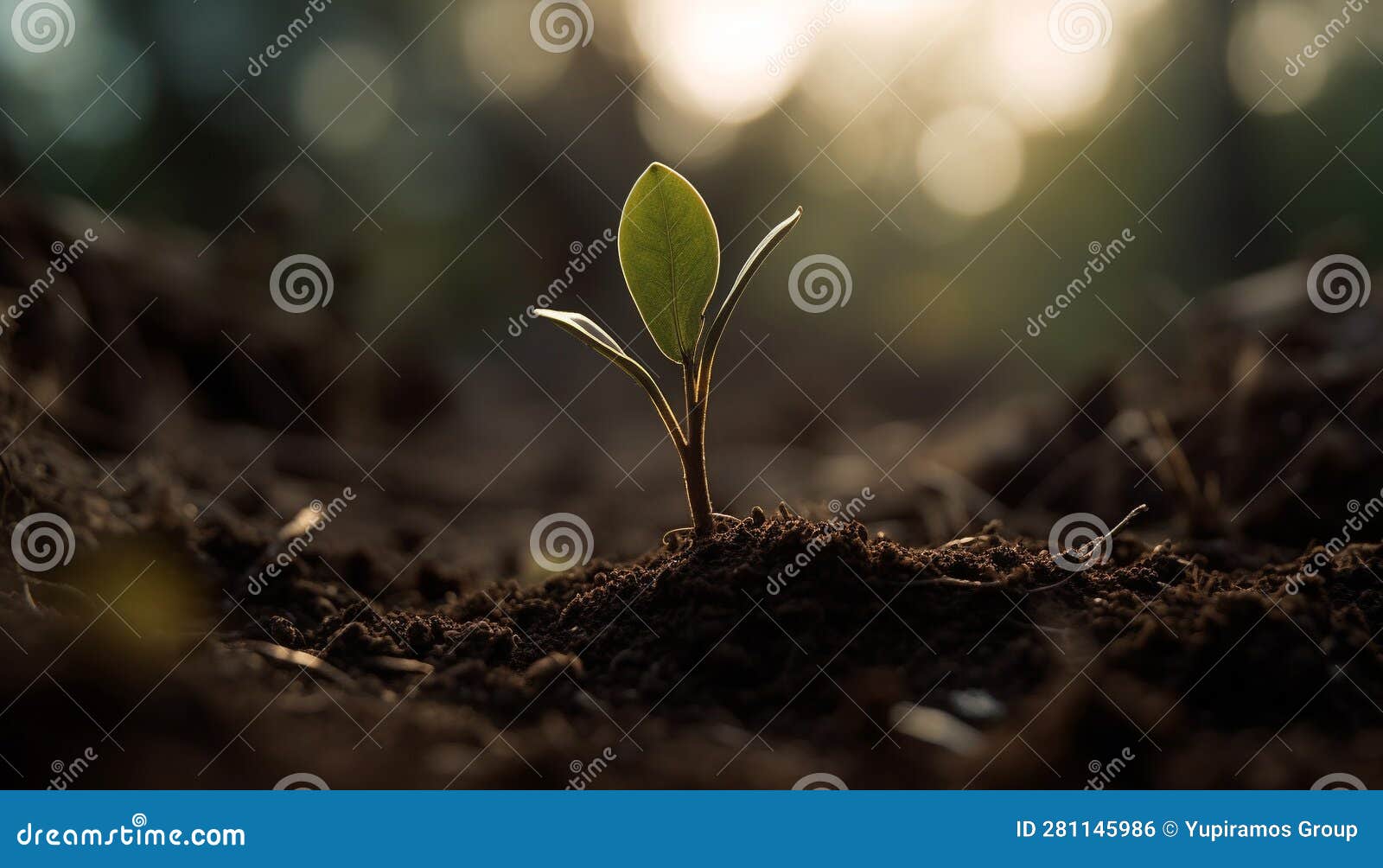 New Life Emerges from Seedling in Fresh Springtime Environment ...