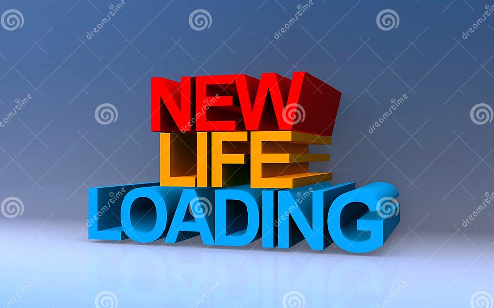 New life loading on blue stock illustration. Illustration of ...