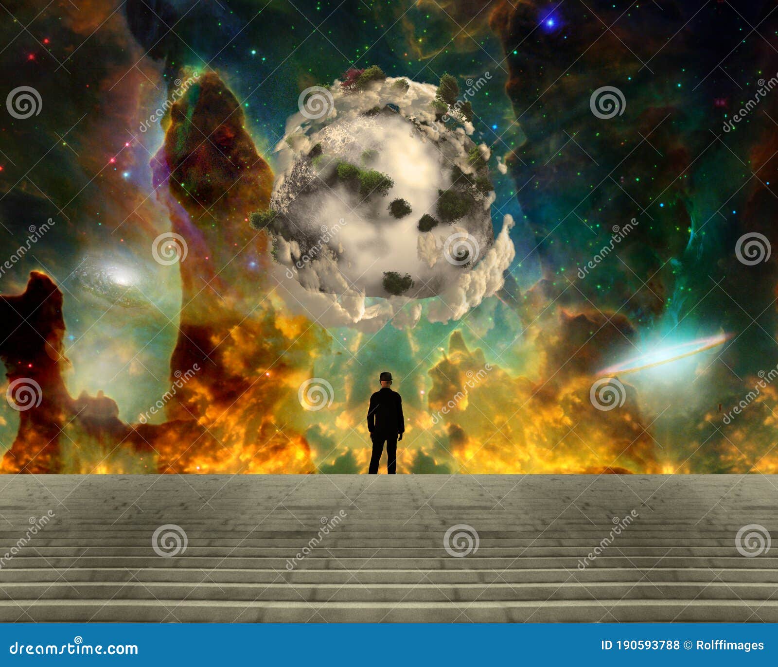 New life from space stock illustration. Illustration of cosmos - 190593788