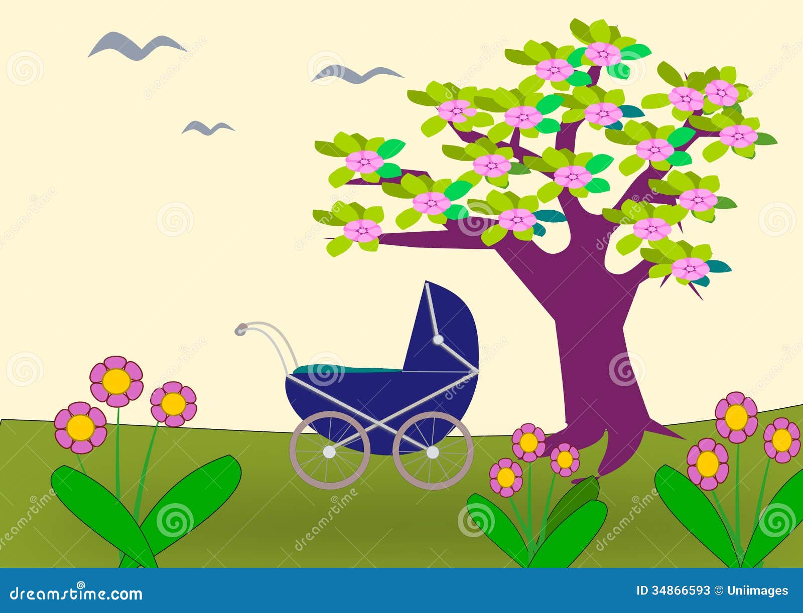 New life in Spring stock illustration. Illustration of nature - 34866593